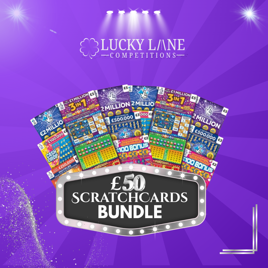 £50 SCRATCHCARDS BUNDLE – Lucky Lane Competitions